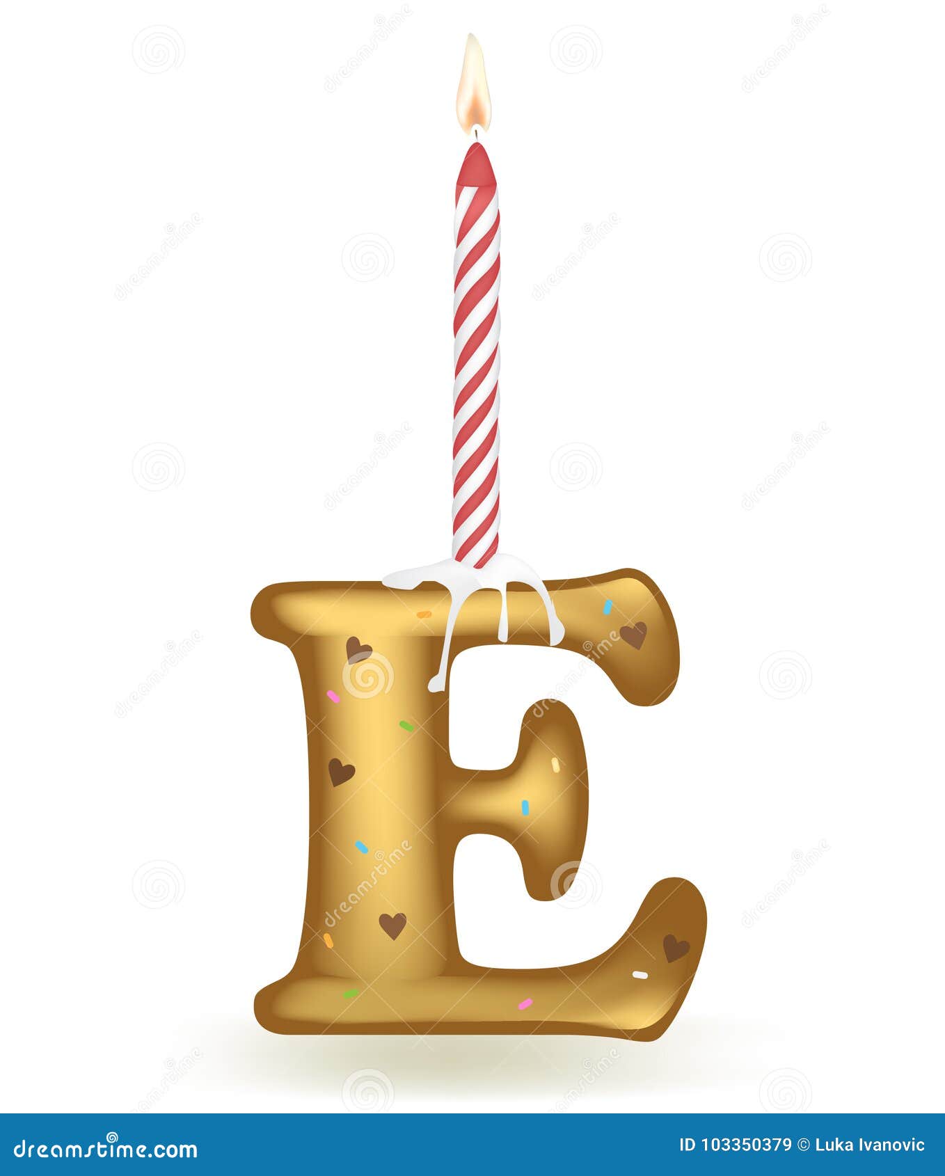 Birthday Letter E stock illustration. Illustration of decoration ...