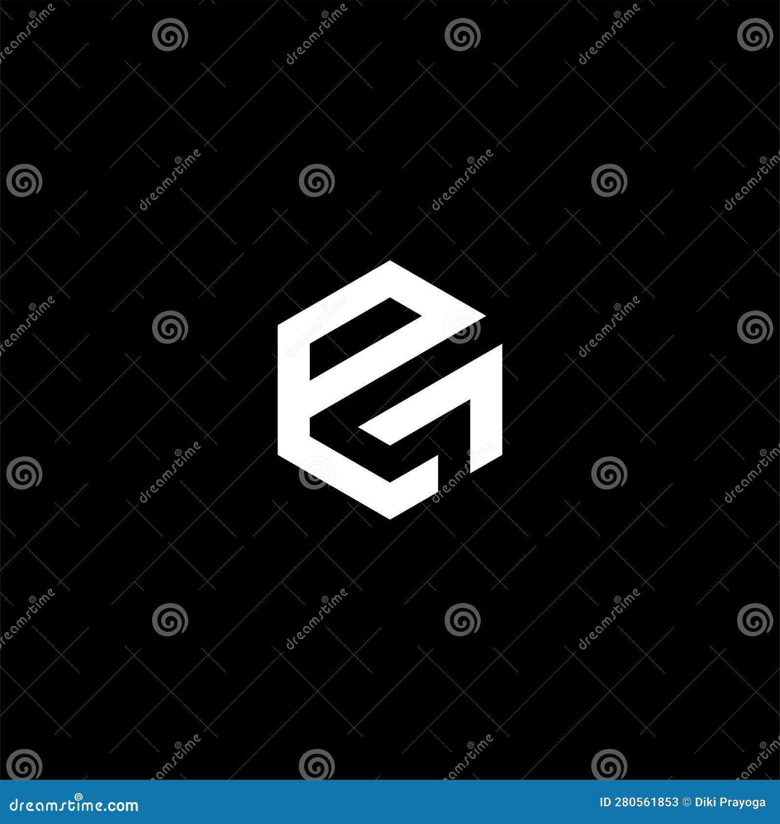 Letter E and G EG Logo Icon Symbol Element Stock Illustration ...