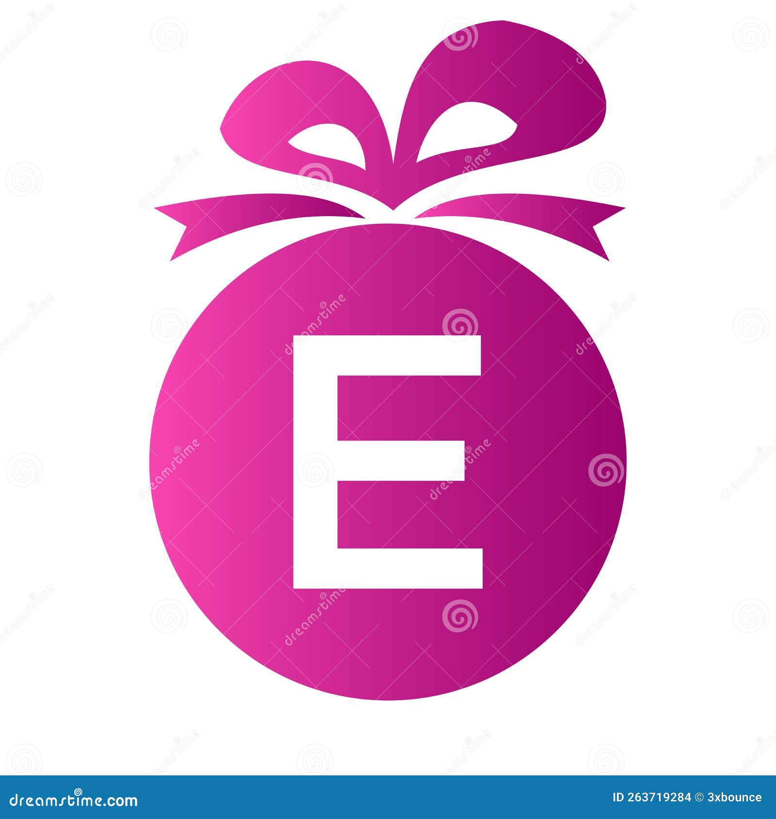 Letter E Gift Box Logo. Giftbox Icon Celebration Logo Element Template ...