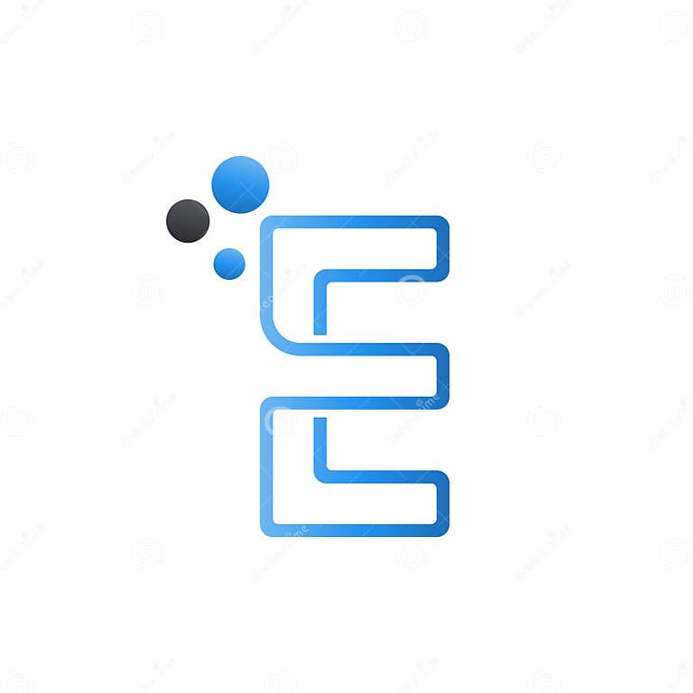 Letter E Gradient Technology Logo Stock Vector - Illustration of ...