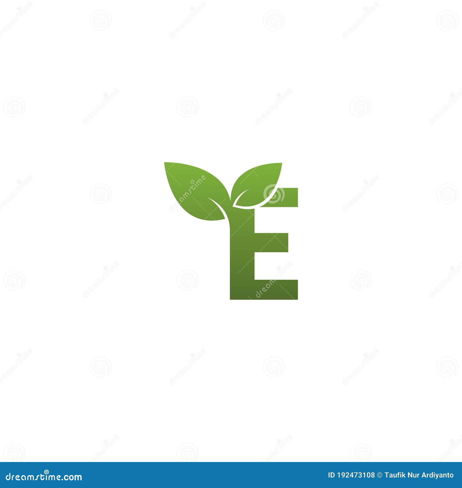 Letter E with Green Leaf Symbol Logo Stock Vector - Illustration of ...