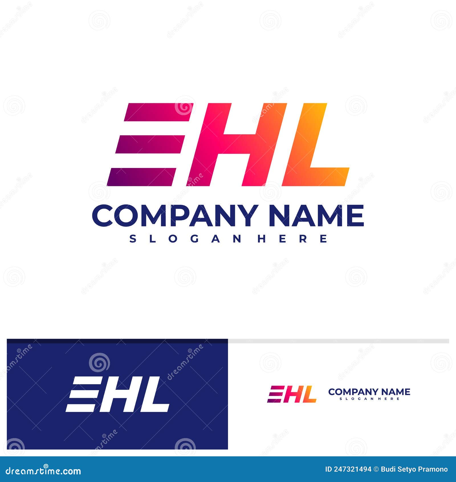 Letter E H L Logo Vector Template, Initial E H L Logo Design Concepts ...
