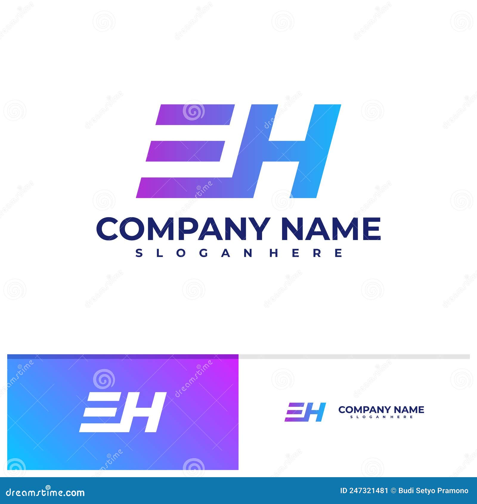 Letter E H Logo Vector Template, Initial E H Logo Design Concepts Stock ...