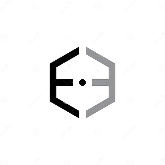 Letter e hexagon logo icon stock vector. Illustration of creative ...