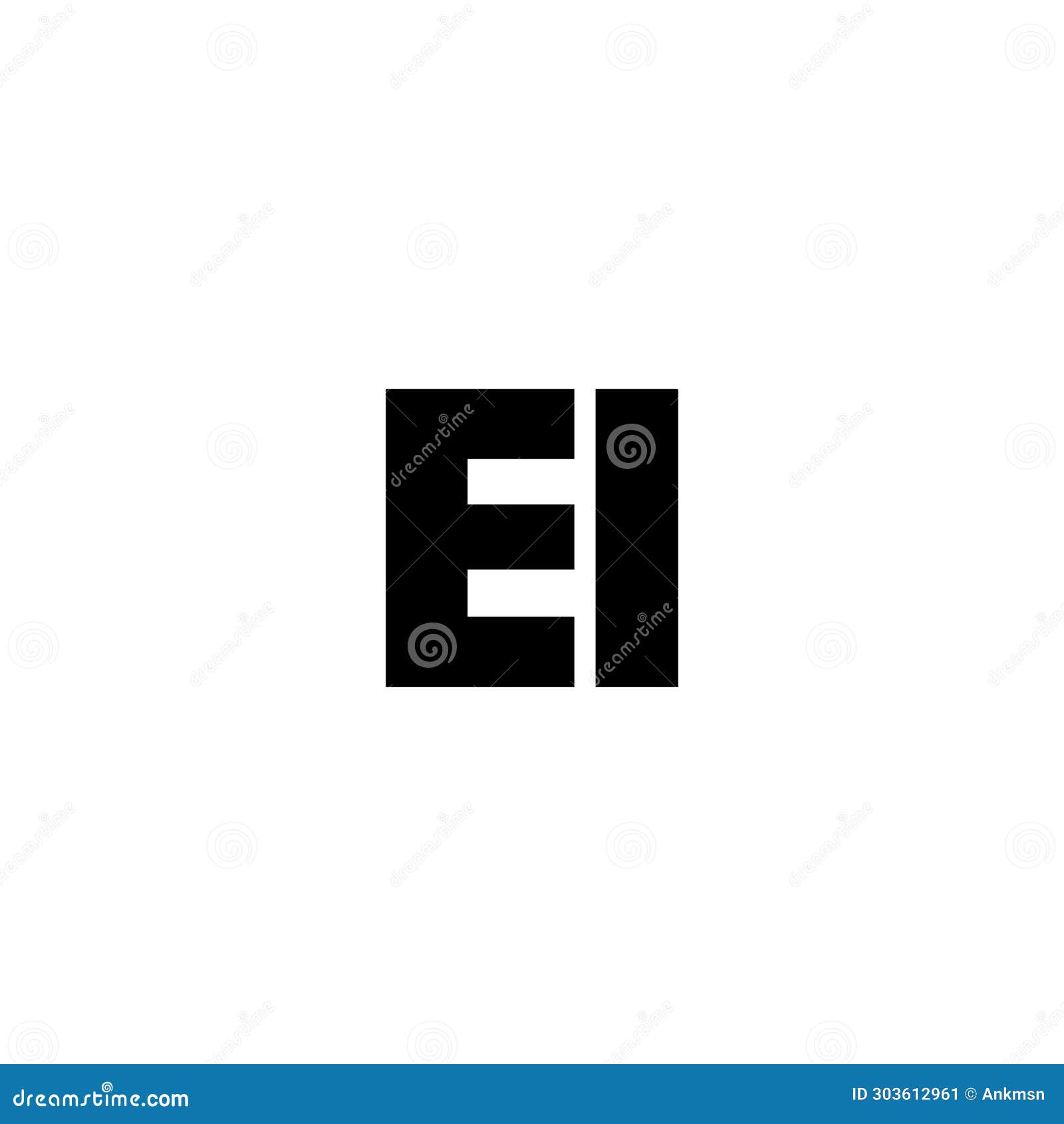 Letter E And I, EI Logo Design Template. Minimal Monogram Initial Based ...