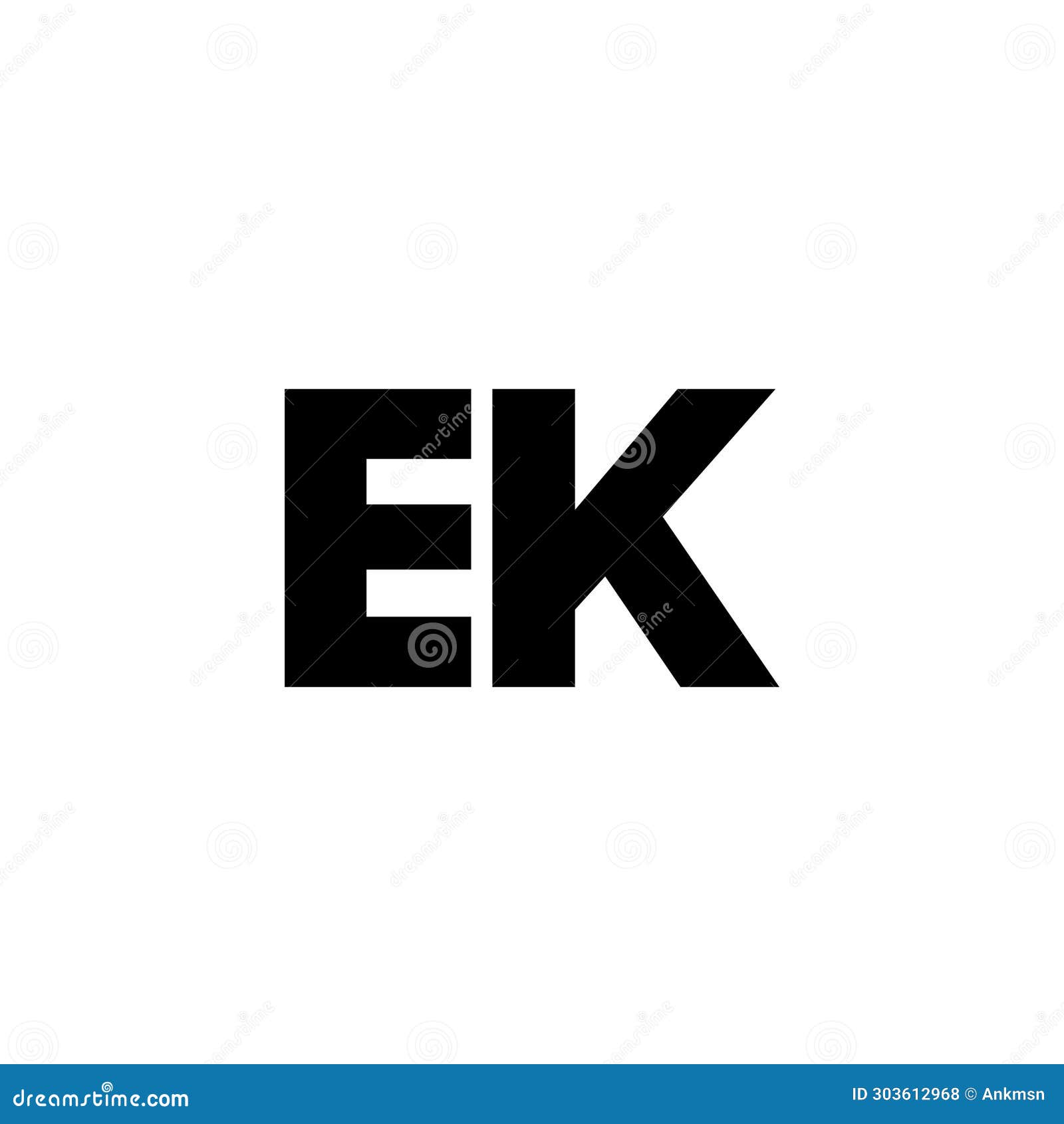 Letter E And K, EK Logo Design Template. Minimal Monogram Initial Based ...