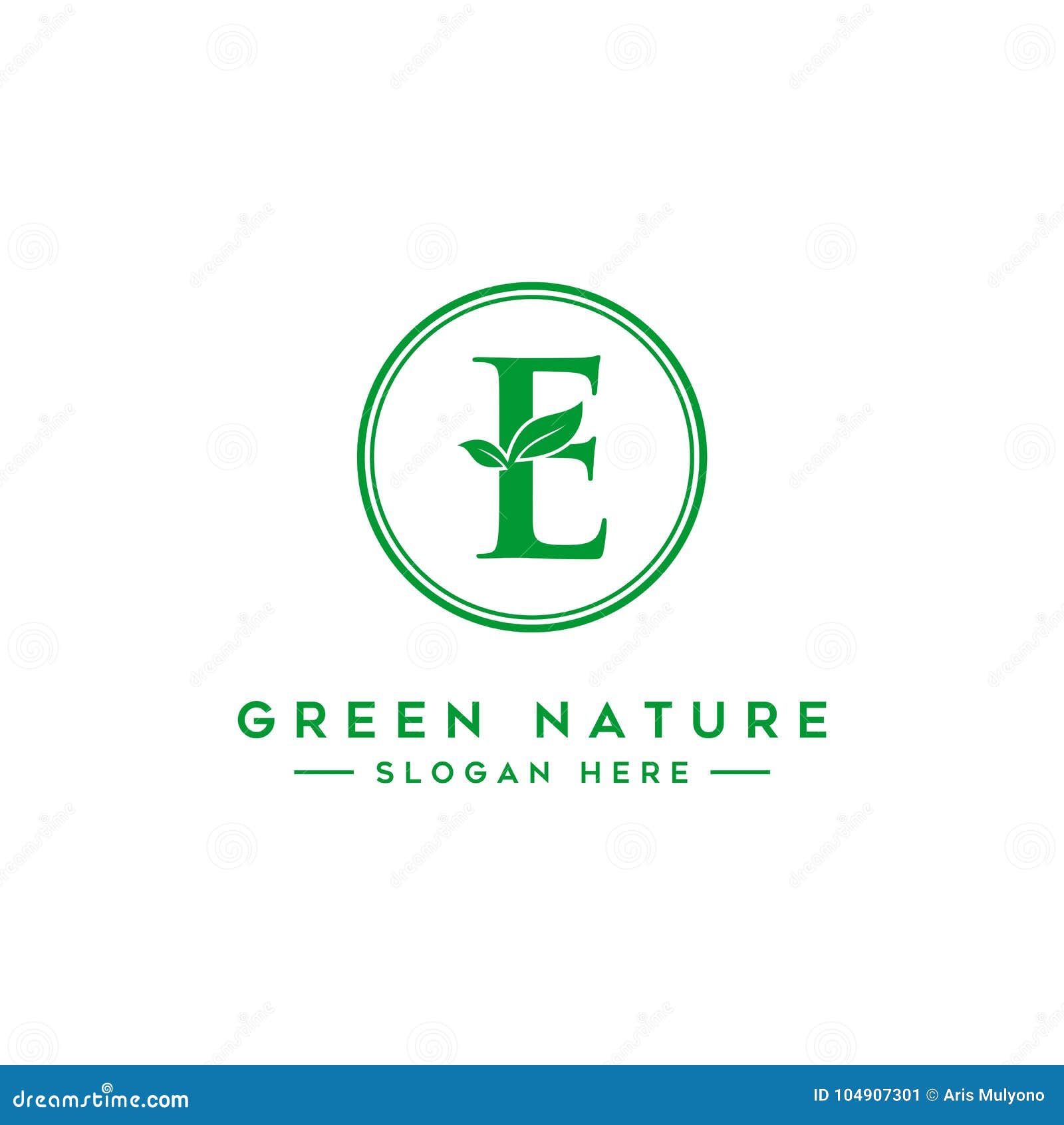 Letter E Leaf Logo Natural Logos Stock Vector - Illustration of element ...