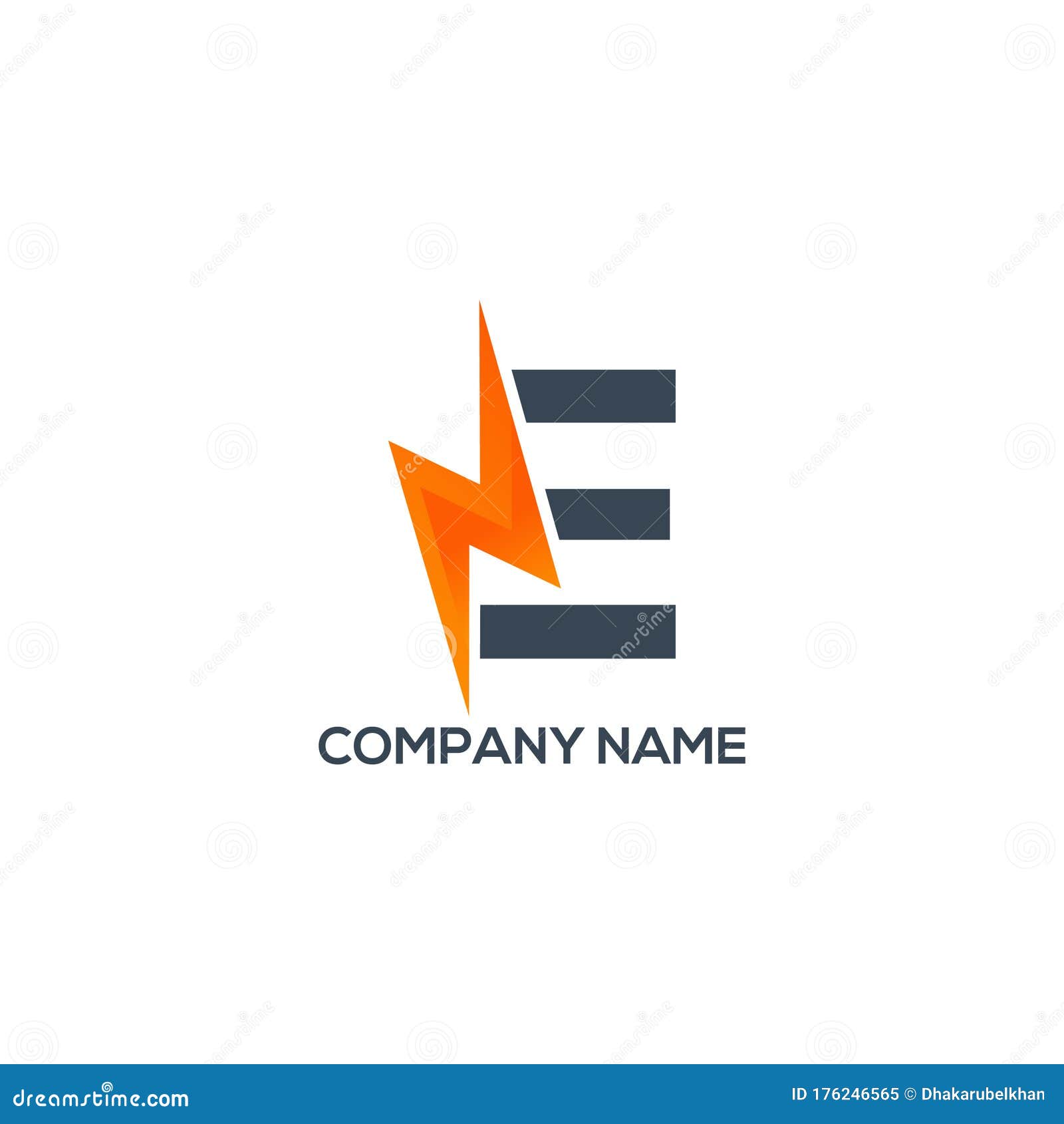 Letter E Lightning Logo Icon Design Template Elements, E Letter Logo, E ...