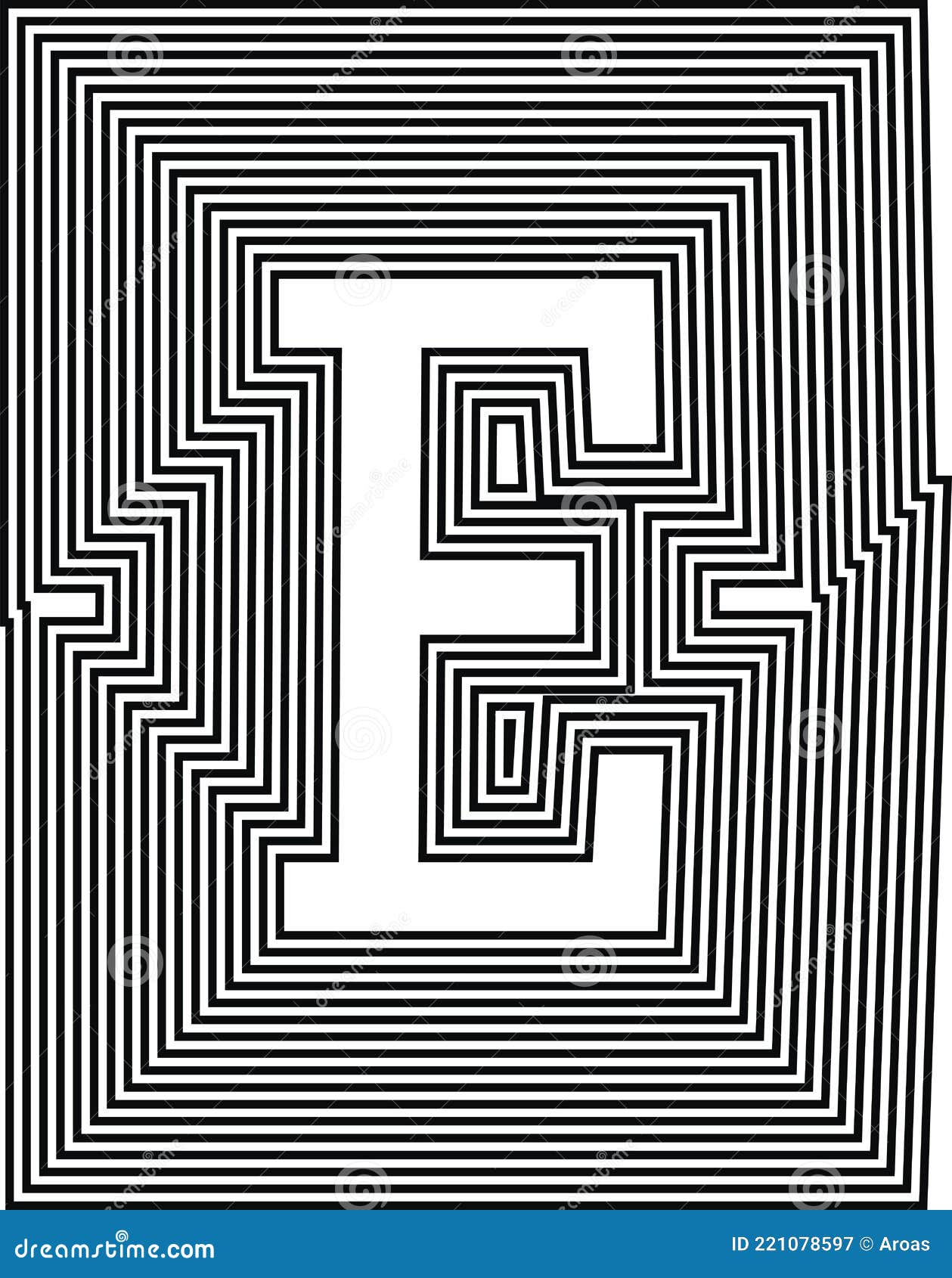 Letter E Line Logo Icon Design Stock Vector - Illustration of template ...