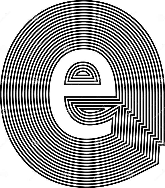 Letter E Line Logo Icon Design Stock Vector - Illustration of graphic ...