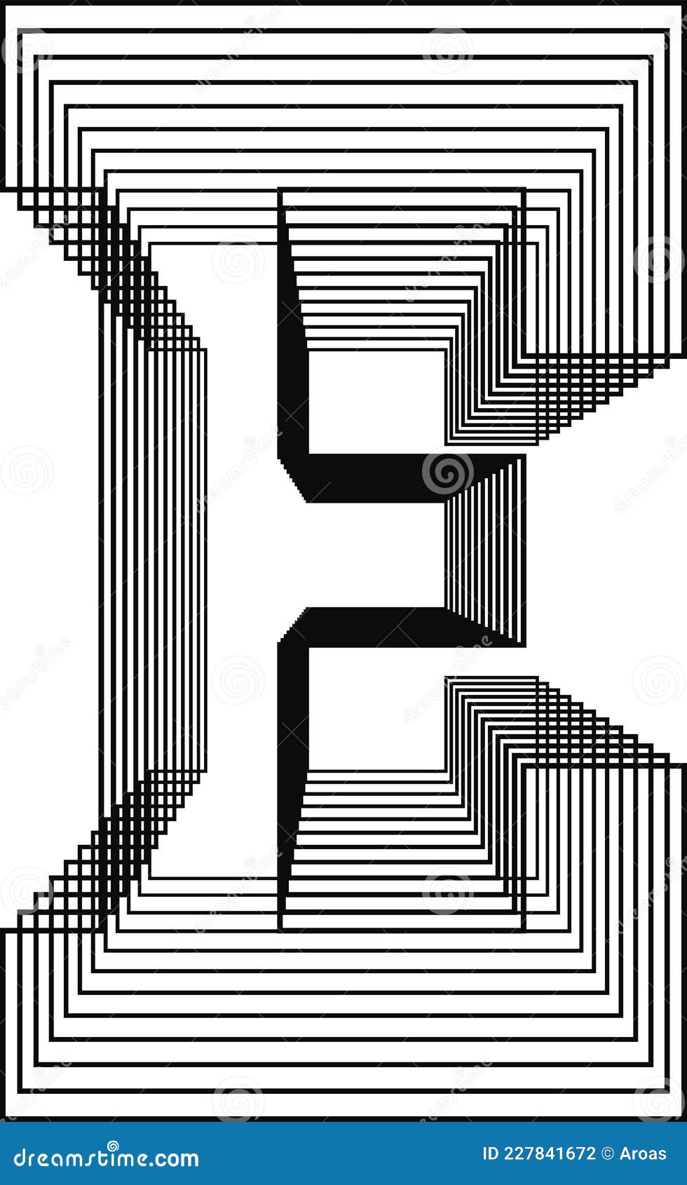 Letter E Line Logo Icon Design Stock Vector - Illustration of graphic ...