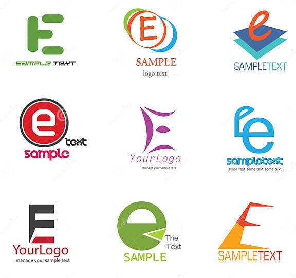 Letter E Logo stock vector. Illustration of brand, communication - 22214533