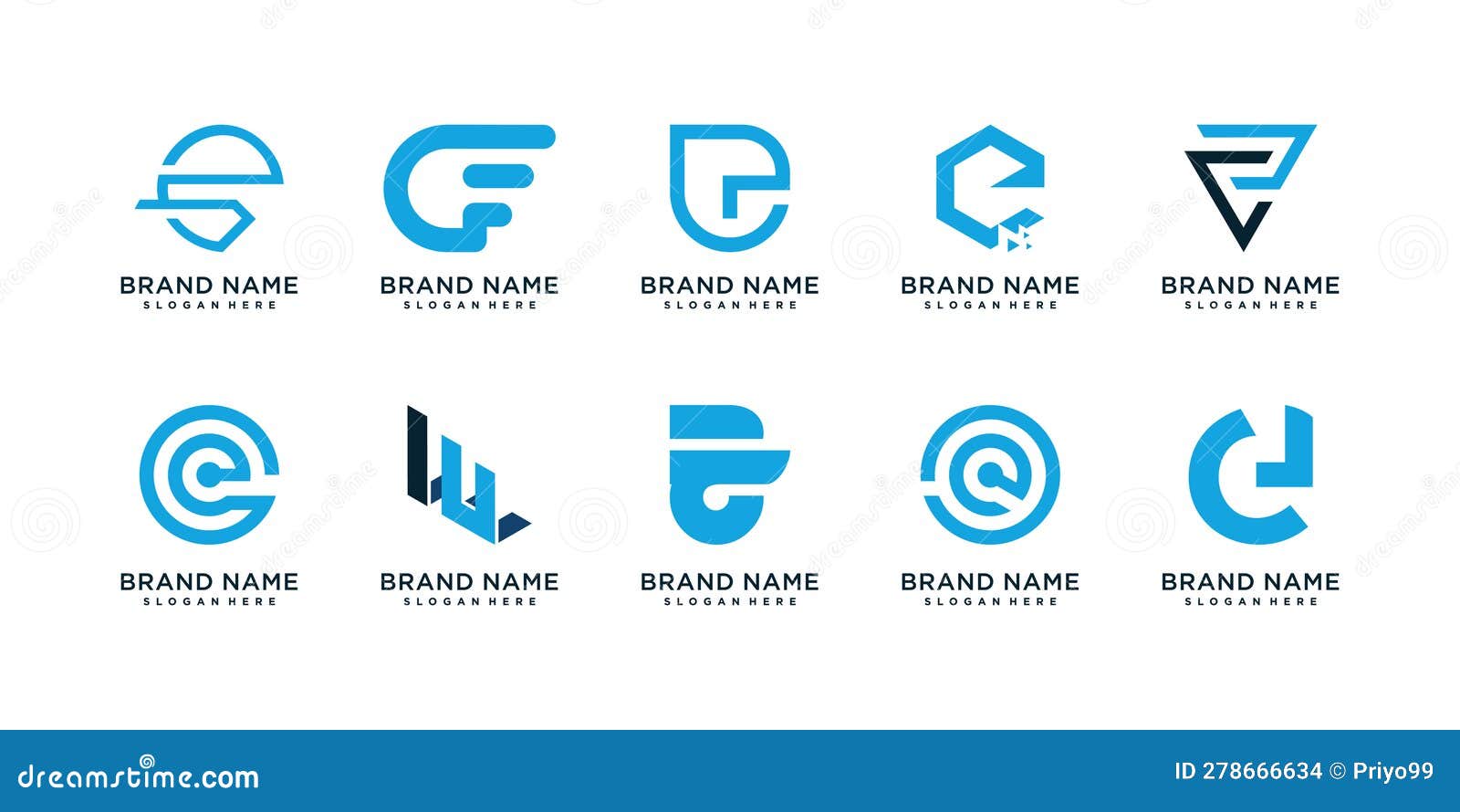 Letter E Logo Collection with Creative Concept Premium Vector Stock Vector - Illustration of ...