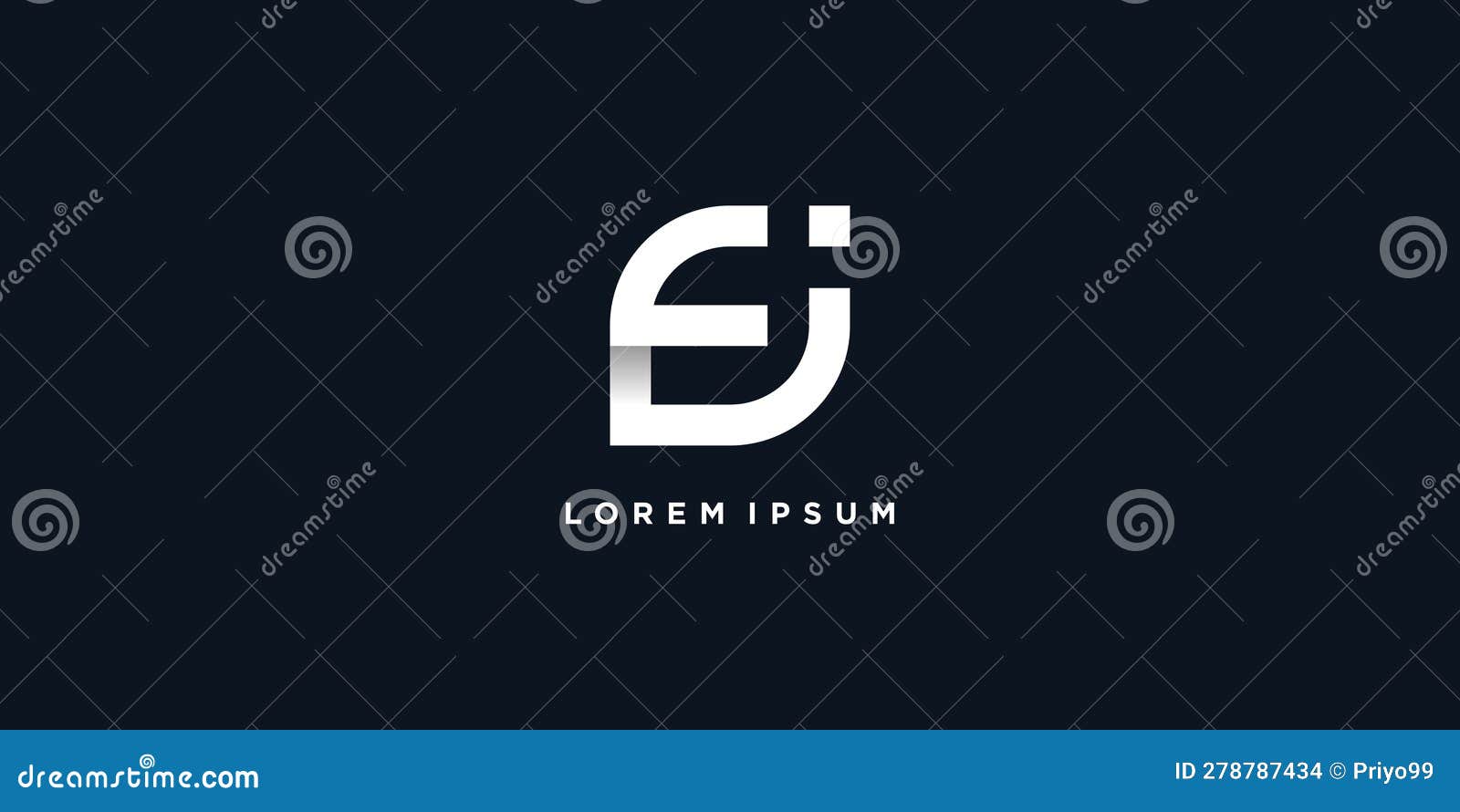 Letter E Logo Design with Font Combination and Fresh Concept Premium ...