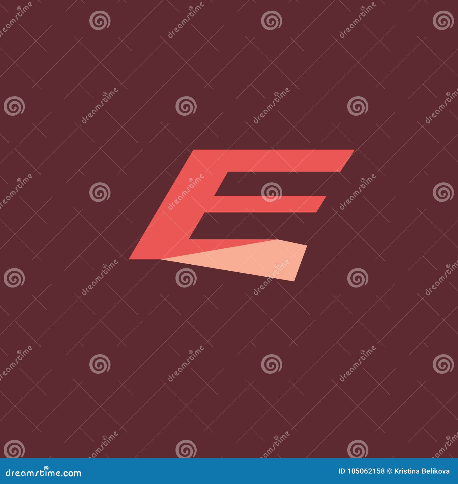Letter E Logo. Design Template Elements, Paper Stock Vector ...