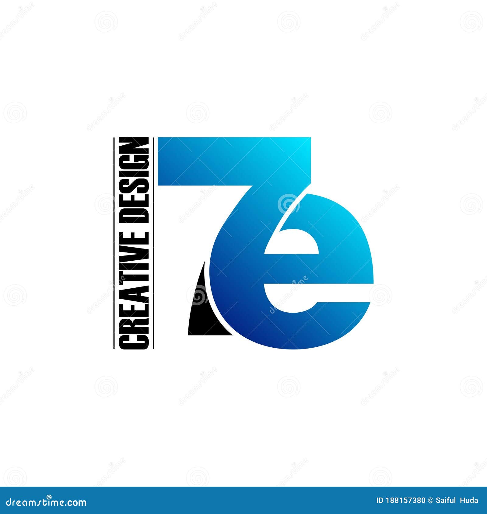 Letter 7e Monogram Logo Icon Design Vector. Stock Vector - Illustration ...