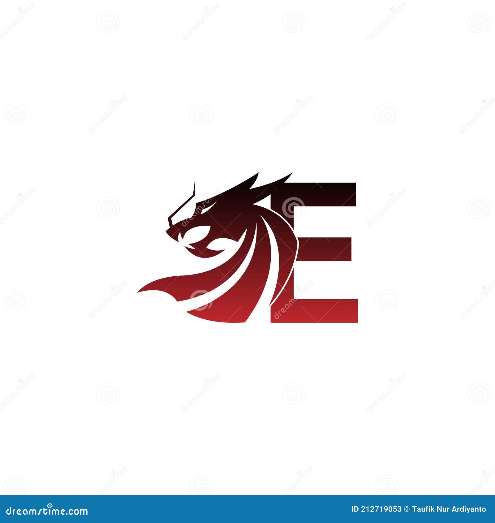 Letter E Logo Icon with Dragon Design Vector Stock Vector ...