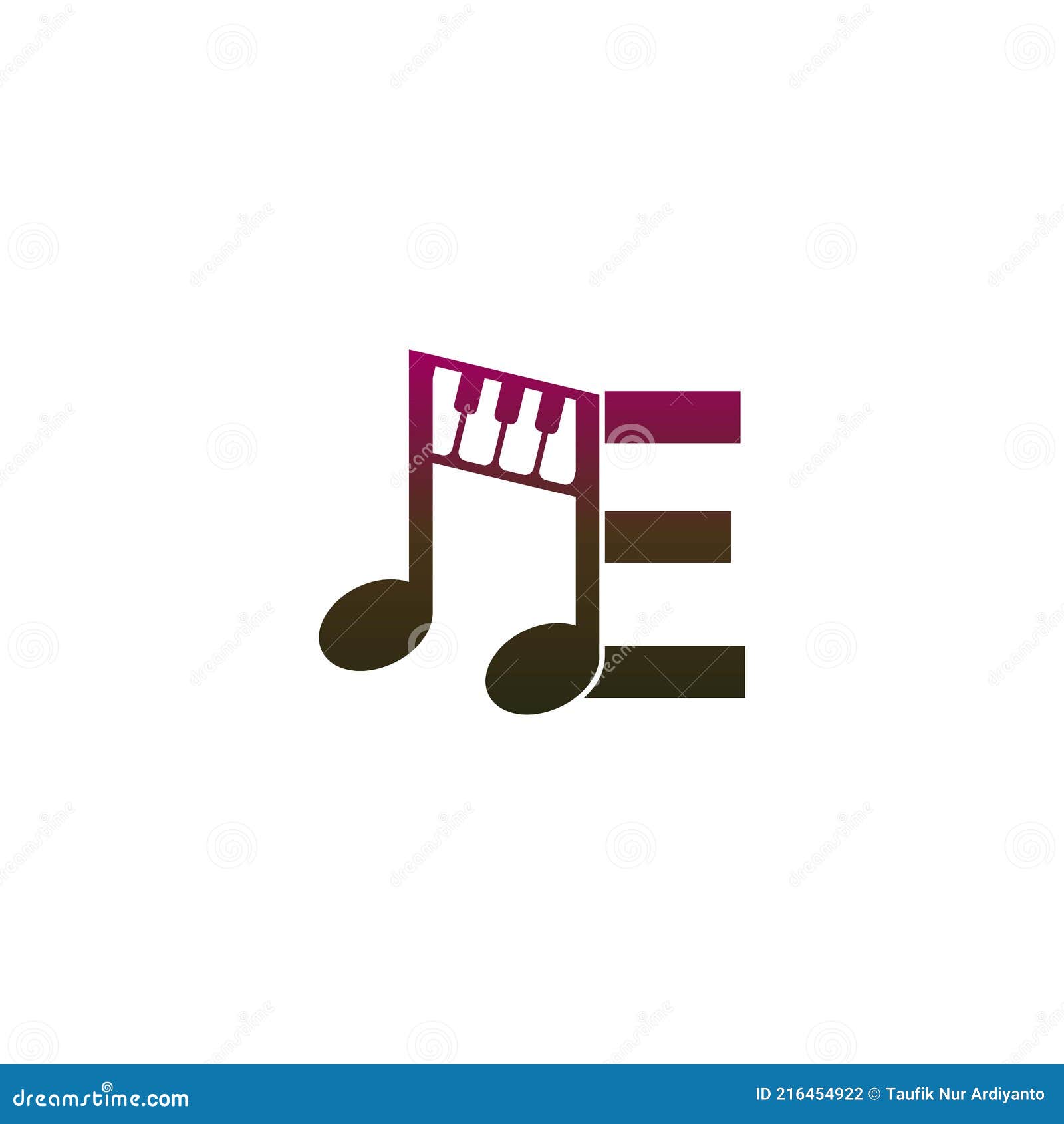 Letter E Logo Icon with Musical Note Design Symbol Template Stock ...