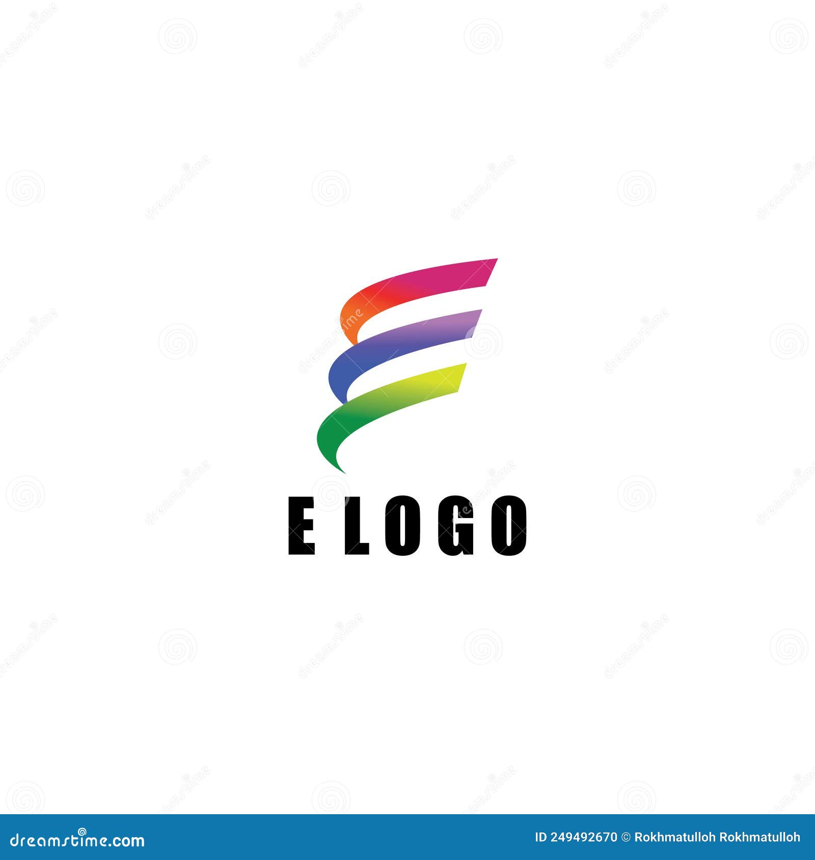 Letter E Logo Illustration Color Design Element Vector Stock Vector ...