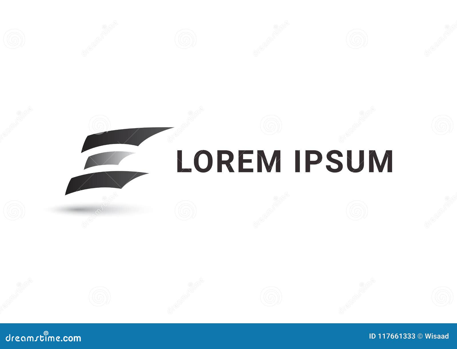 Letter E Logo Negative Space Style Design Template Stock Vector ...