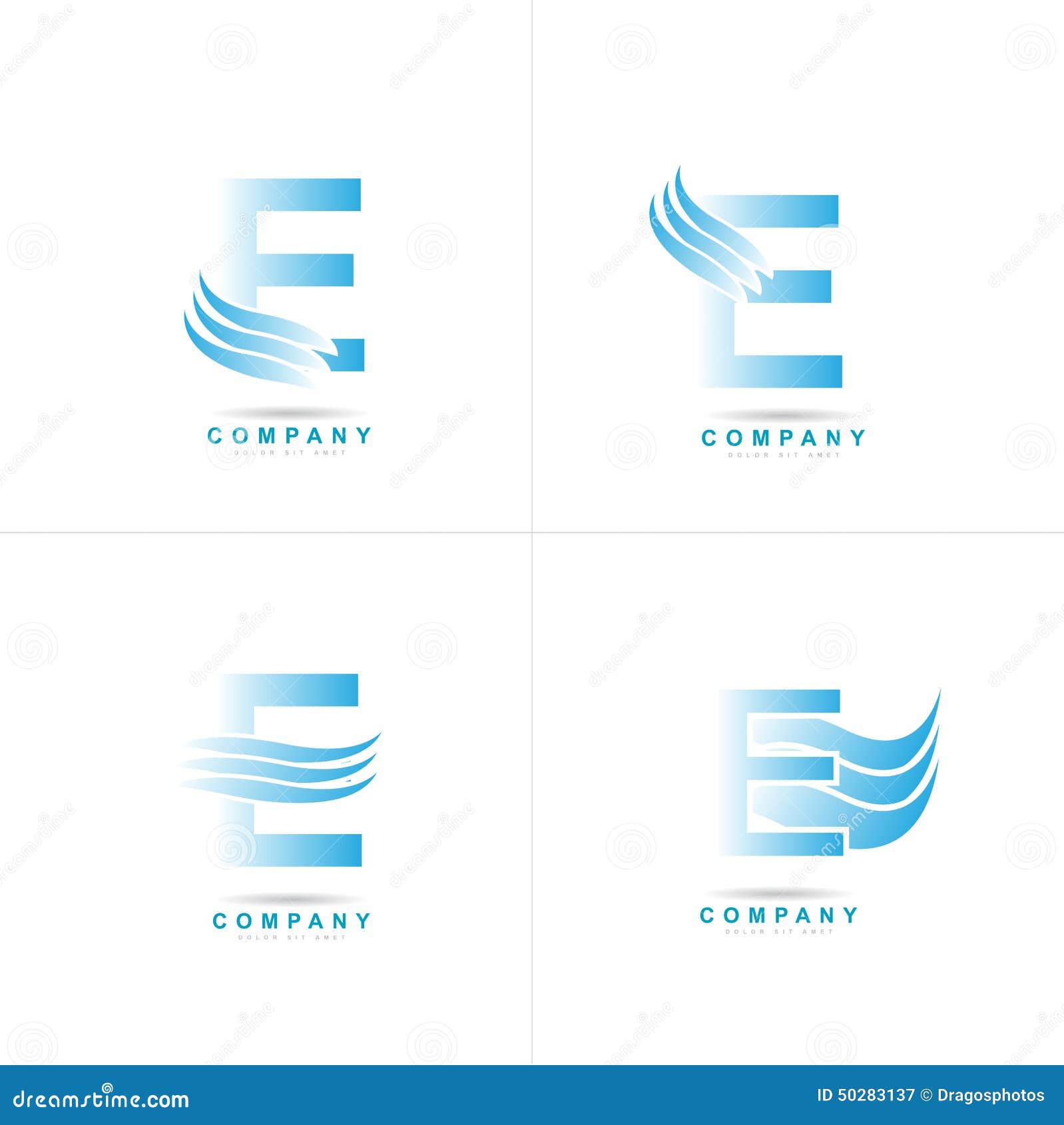 Letter E logo stock vector. Illustration of silhouette - 50283137