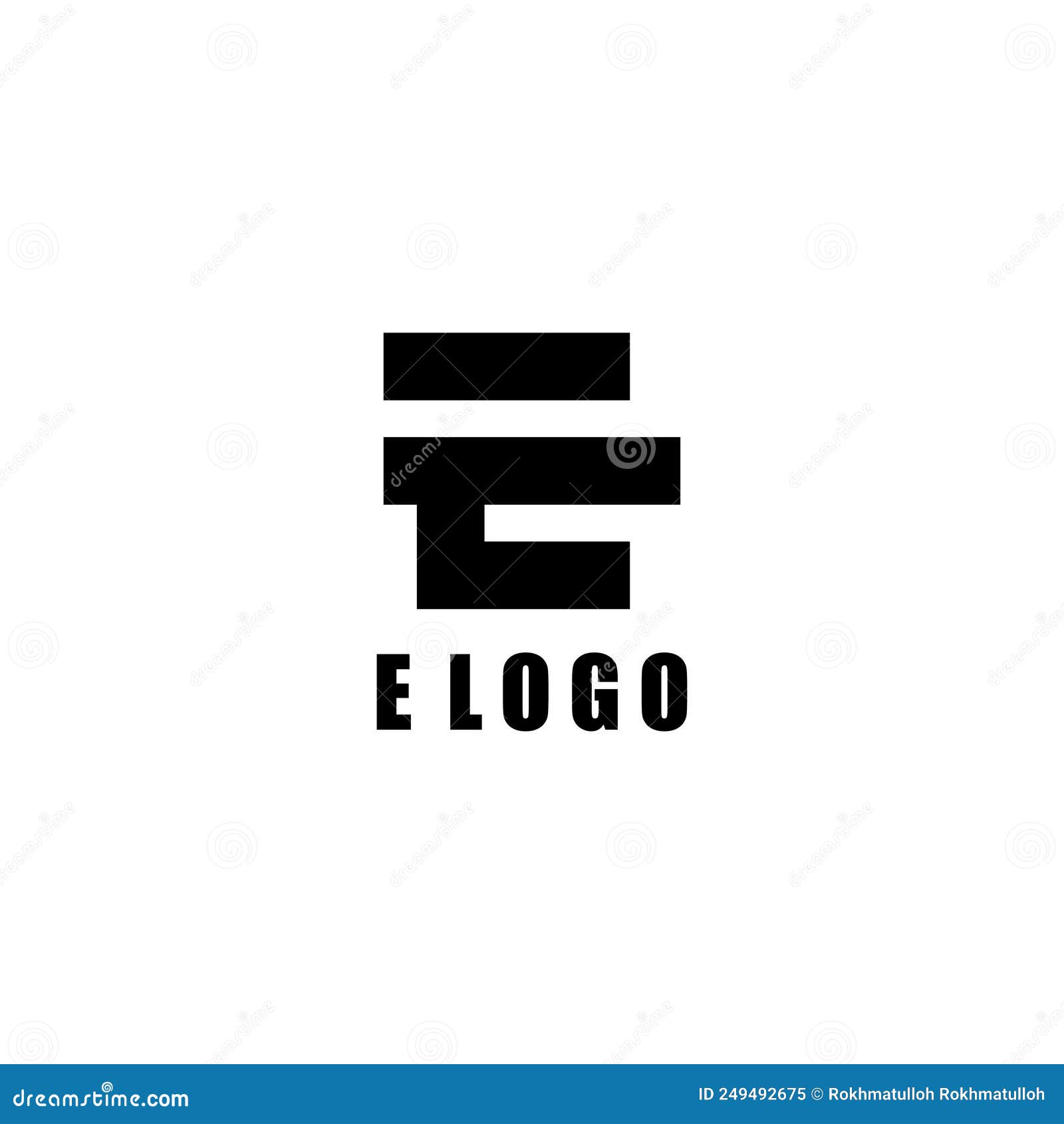 Letter E Logo Template Black Illustration Vector Design Stock Vector ...