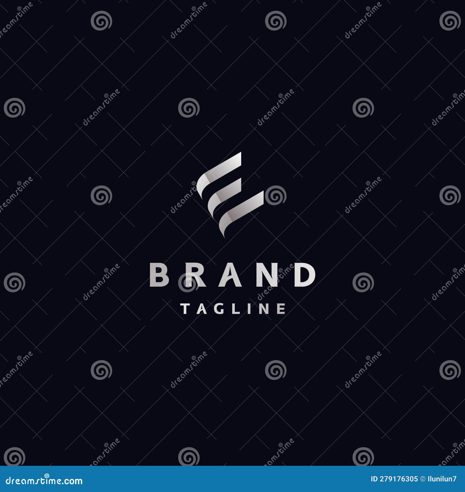 Three Lines Form Elegant Initial Letter E Logo Design Stock Vector ...