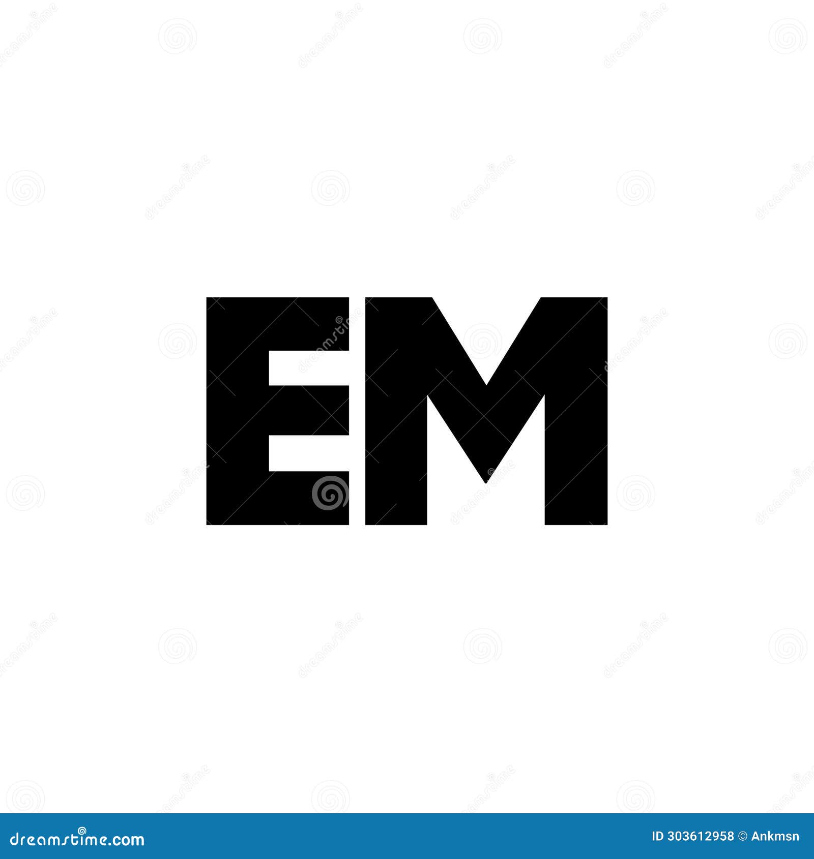 Letter E and M, EM Logo Design Template. Minimal Monogram Initial Based ...