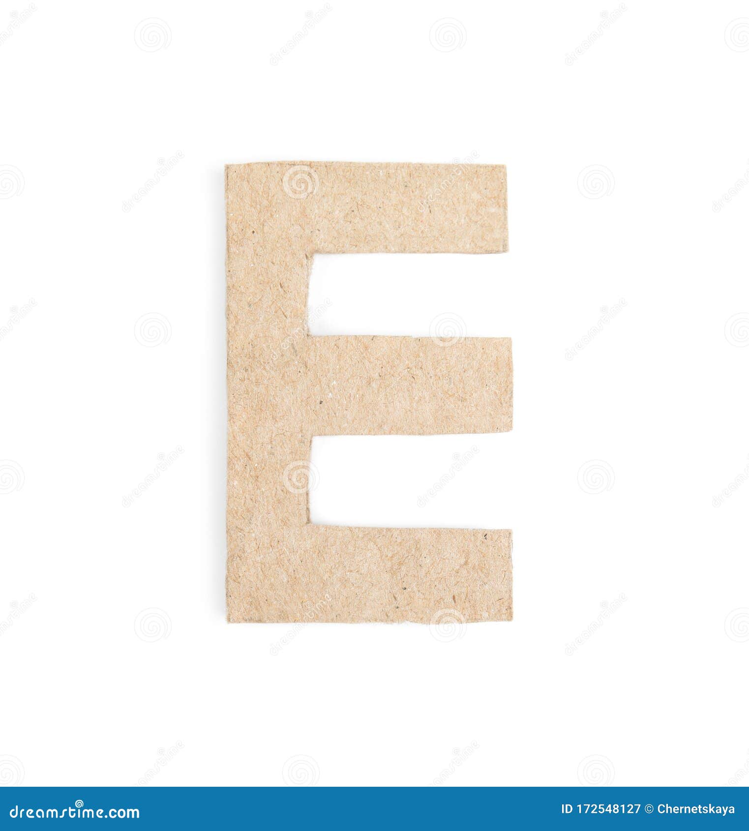 Letter E Made of Cardboard Isolated Stock Image - Image of text ...