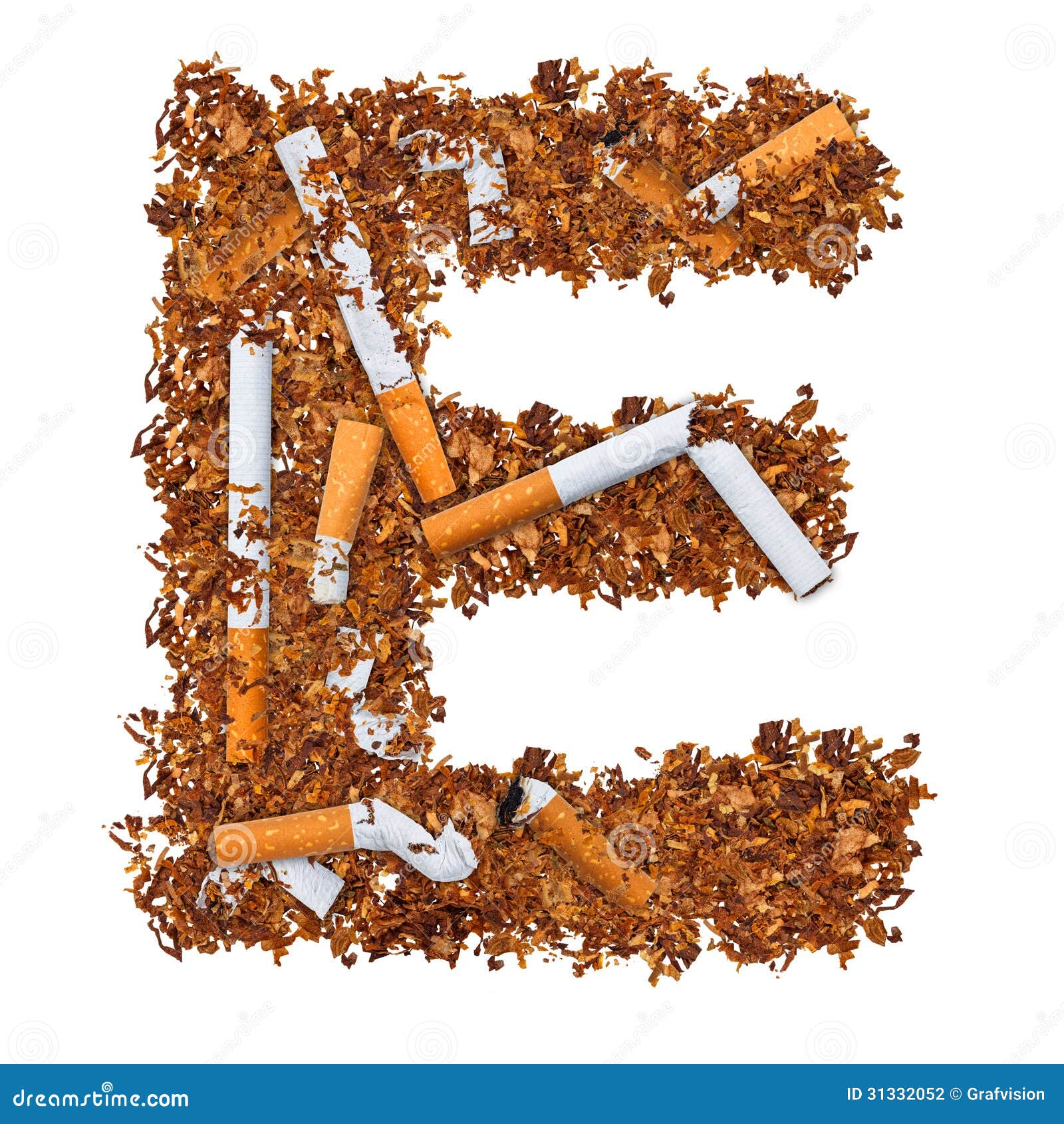 Letter E stock photo. Image of cigarette, addiction, character - 31332052