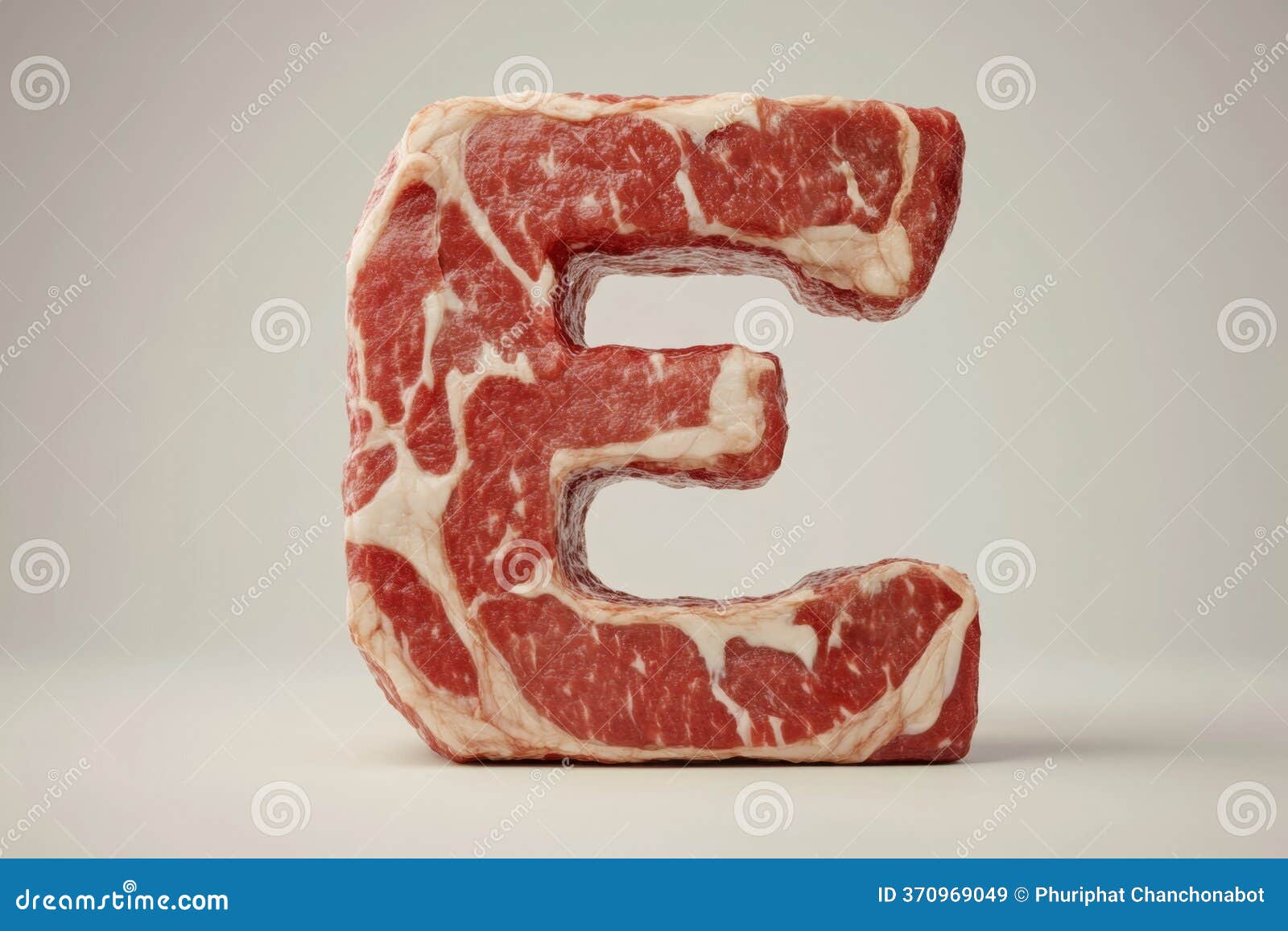 Letter G Meat Font. Pork And Bone Alphabet Sign. Ham Lettering. Vector ...