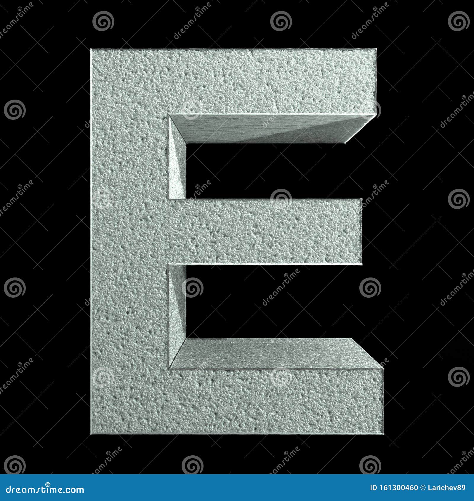 Letter E Made of Snow. Snow Font Stock Illustration - Illustration of ...