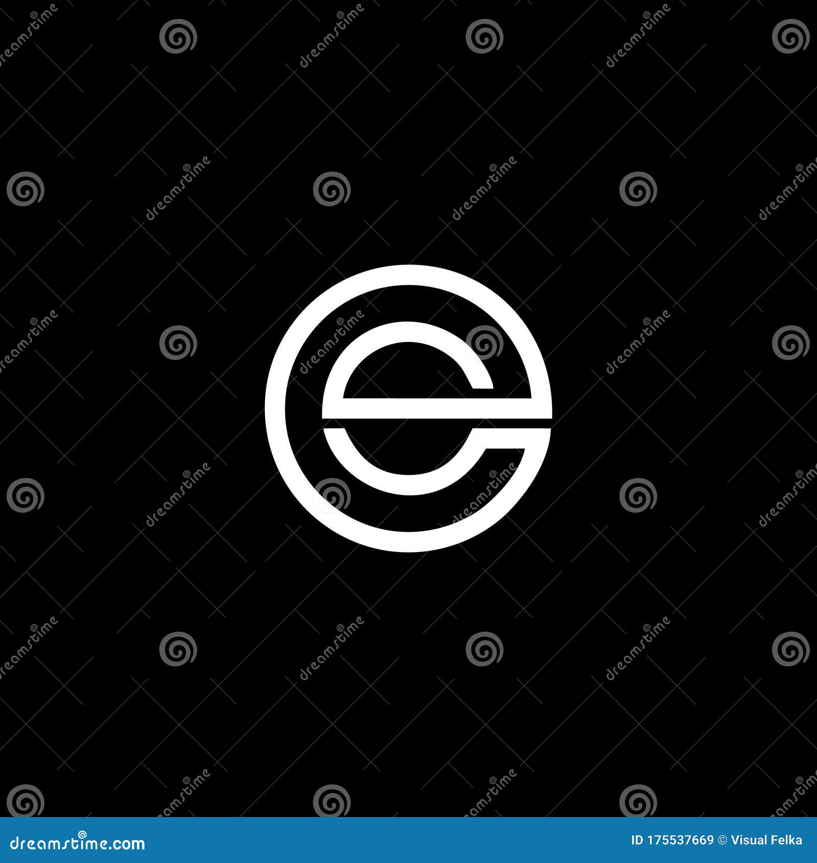 Letter E Monogram Initial Logo Design Vector Stock Vector ...