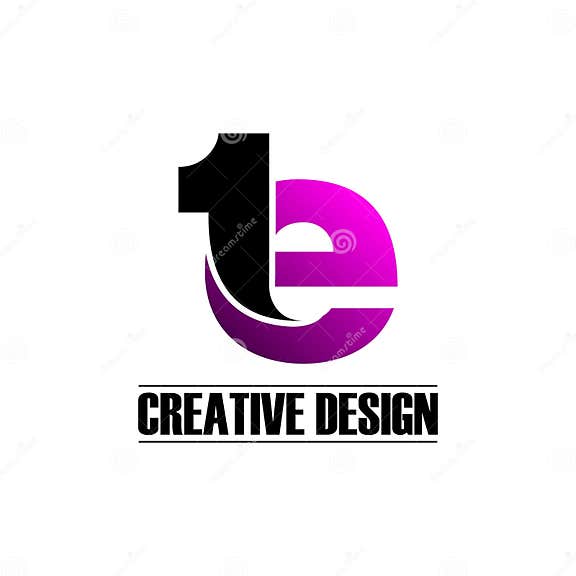 Letter 1e Monogram Logo Icon Design Vector. Stock Vector - Illustration ...