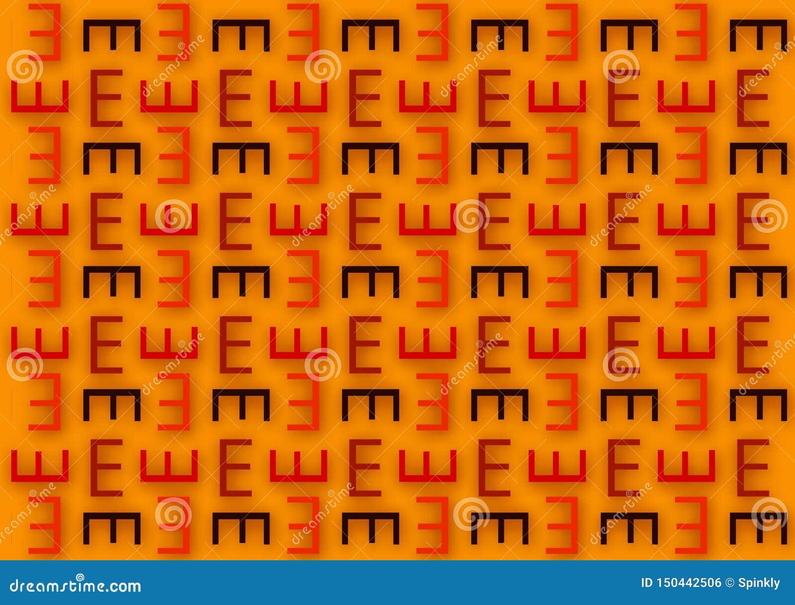 Letter E Pattern in Different Colored Shades Pattern Stock Illustration ...