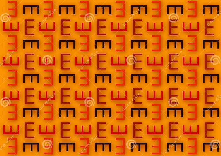 Letter E Pattern in Different Colored Shades Pattern Stock Illustration ...