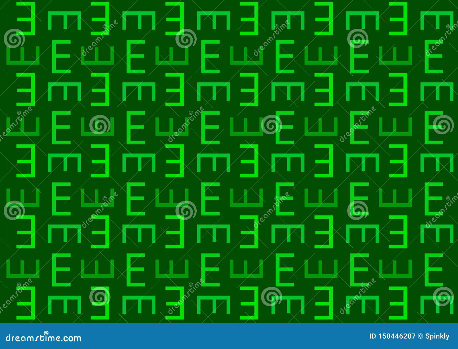 Letter E Pattern in Green Shades Wallpaper Background Stock ...