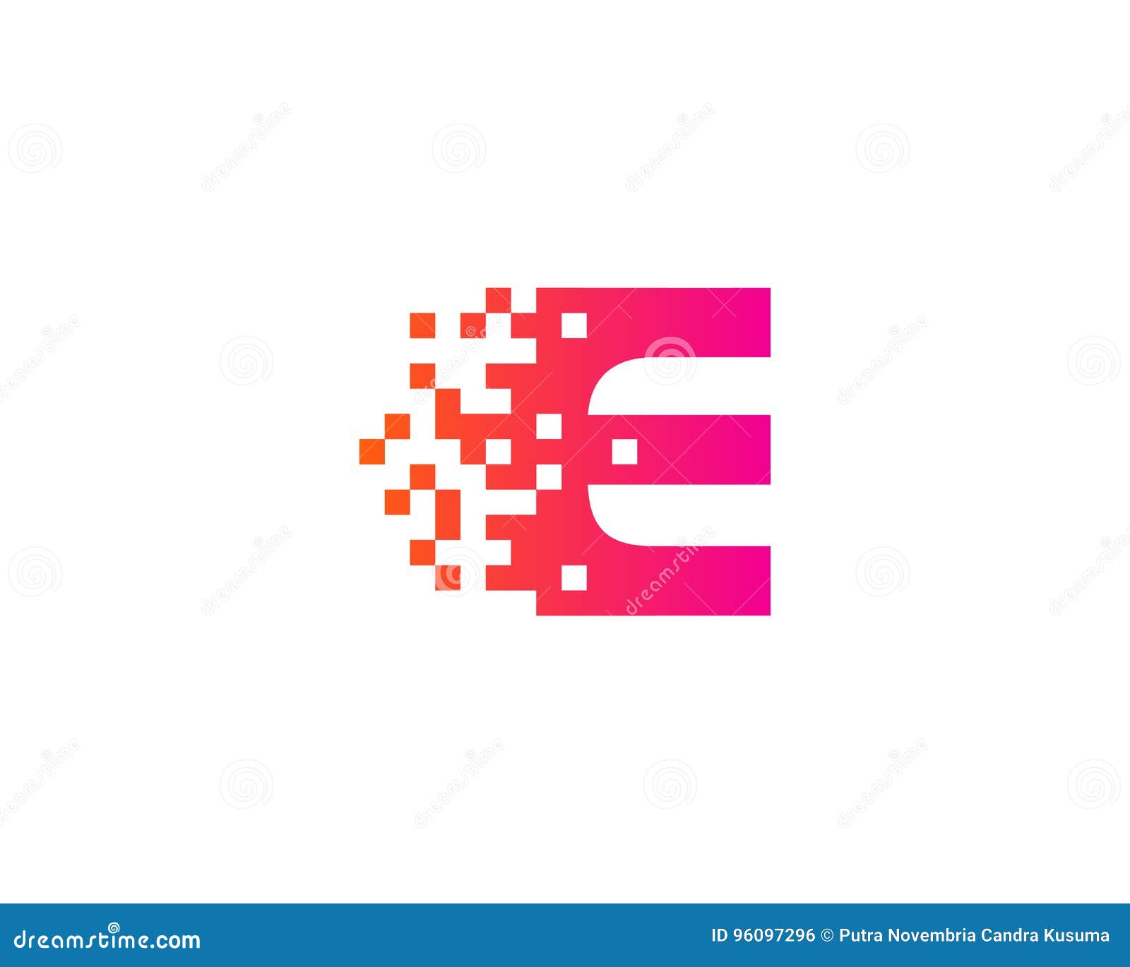 Letter E Pixel Icon Logo Design Element Stock Vector - Illustration of ...