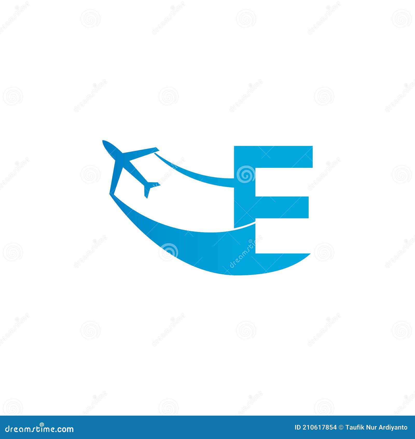 Letter E with Plane Logo Icon Design Vector Illustration Stock Vector ...