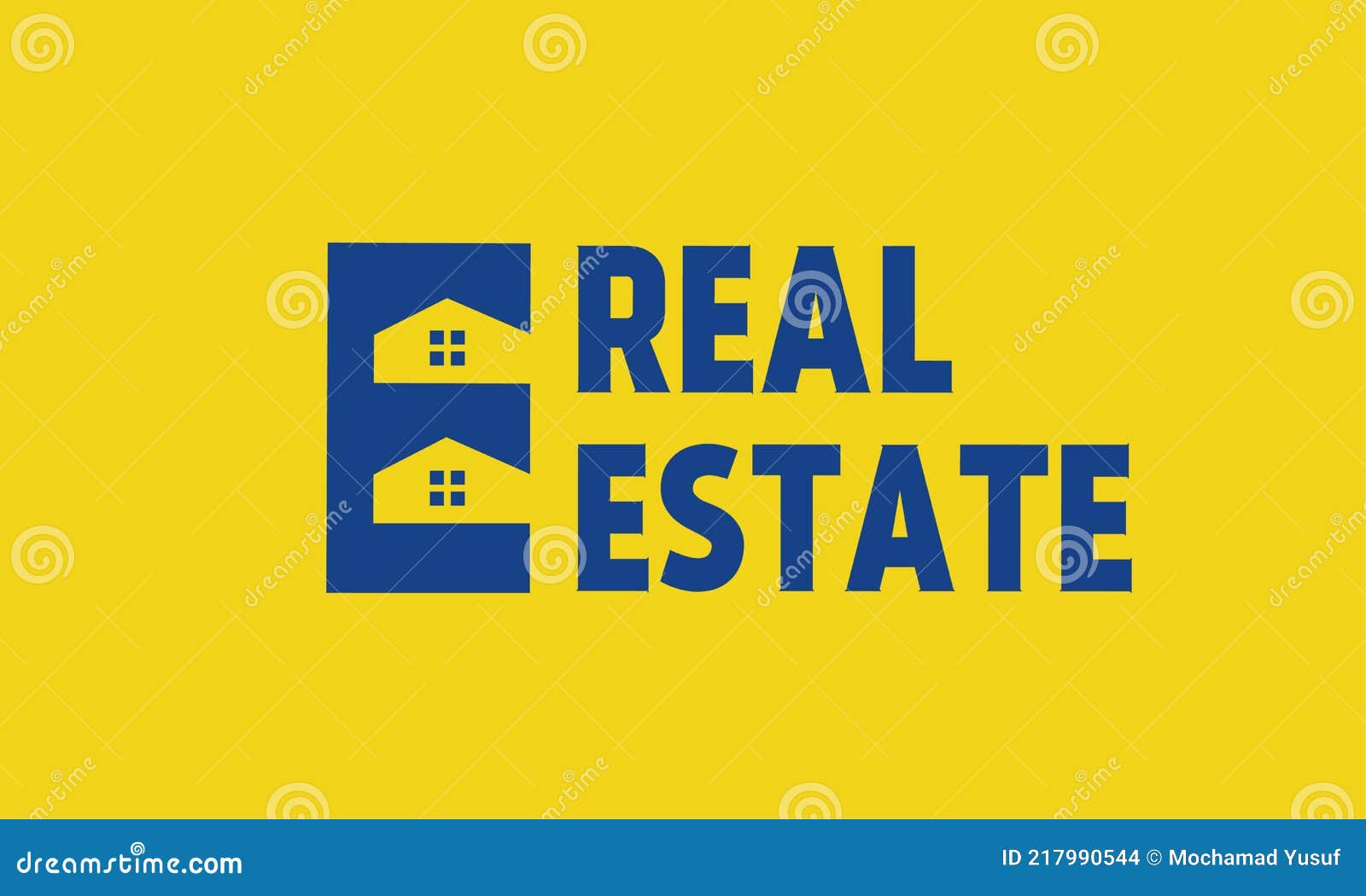 Letter E Real Estate Logo Design Template Stock Vector - Illustration ...