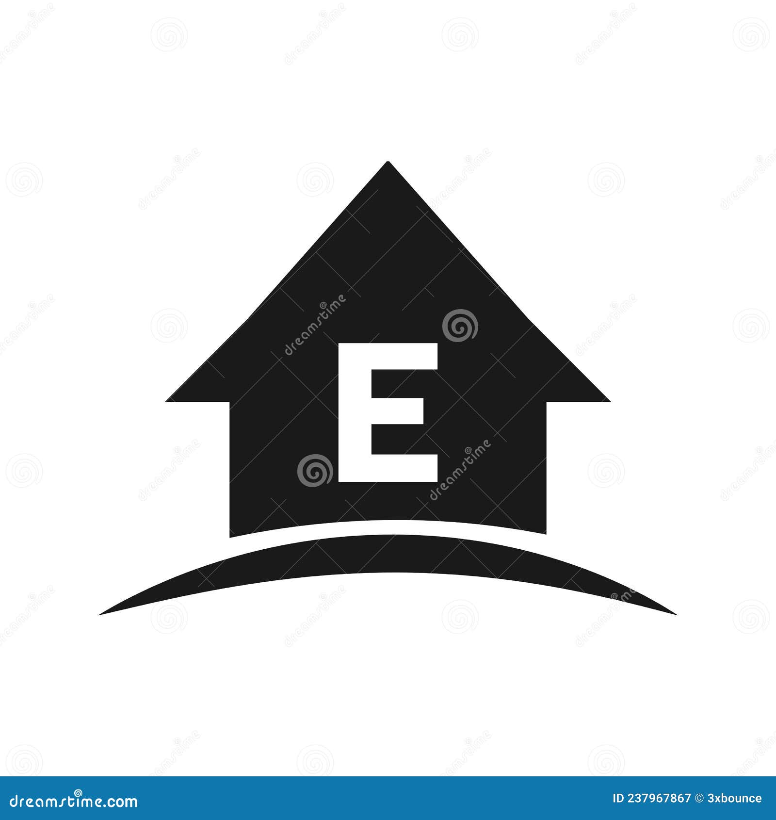 Letter E Real Estate Logo Template. Home Logo on Letter E Design ...