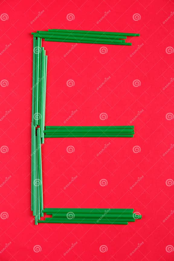 The Letter E on a Red Background. Stock Photo - Image of alphabet, icon ...