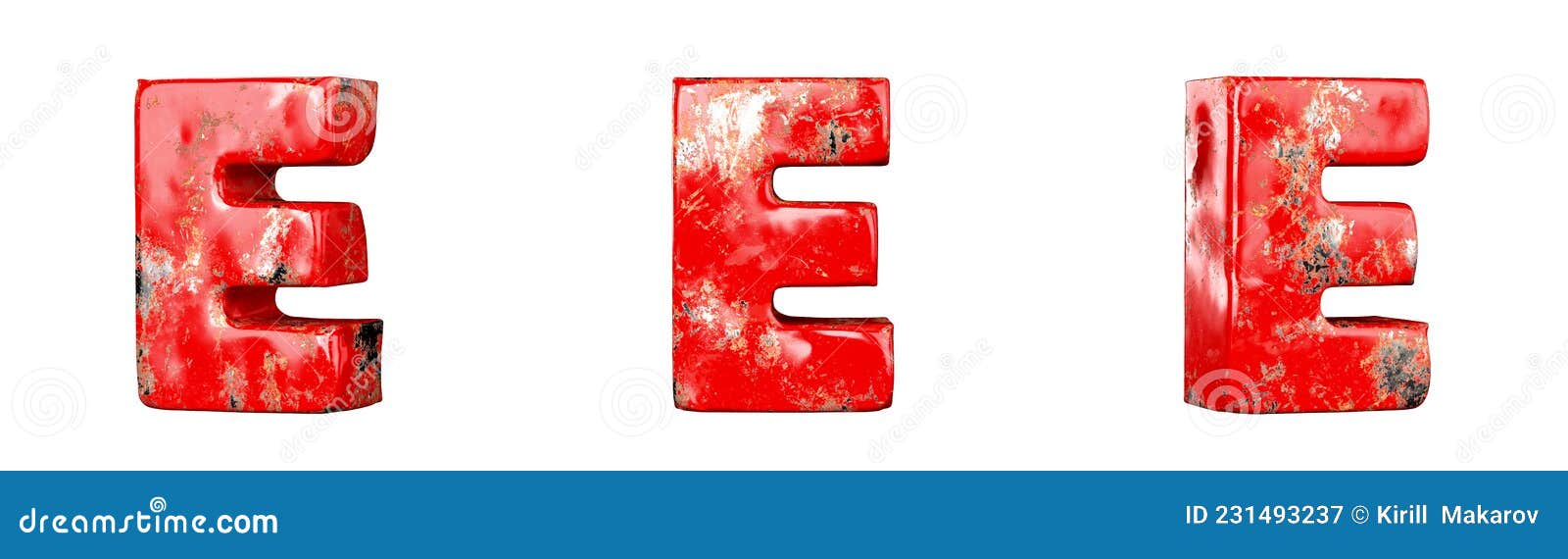 Letter A From Red Scratched Metallic Letters Alphabet Collection Set ...