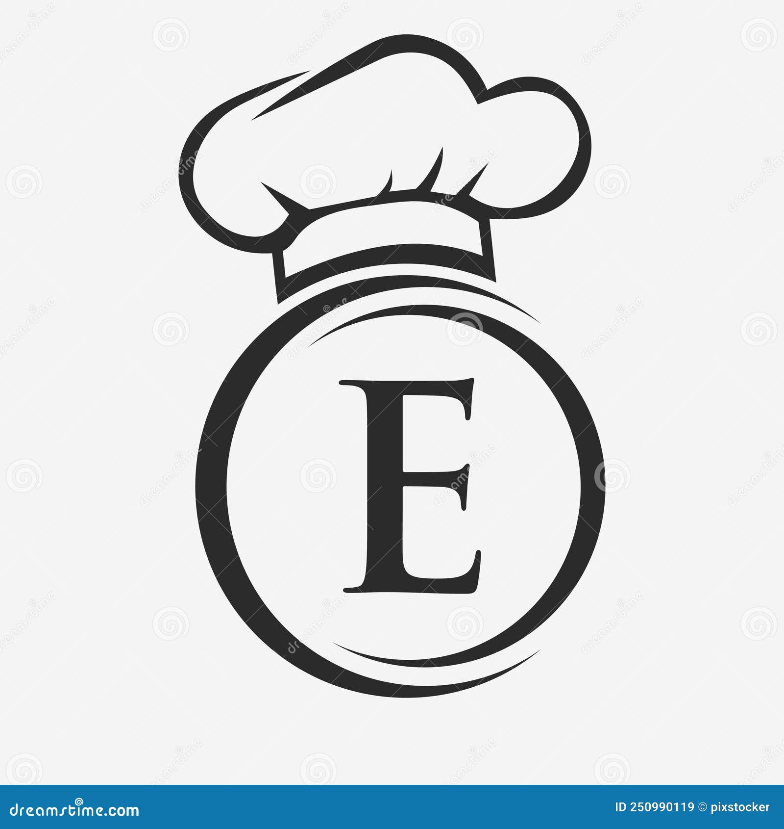 Letter E Restaurant Logo Template. Restaurant Logo Concept with Chef ...
