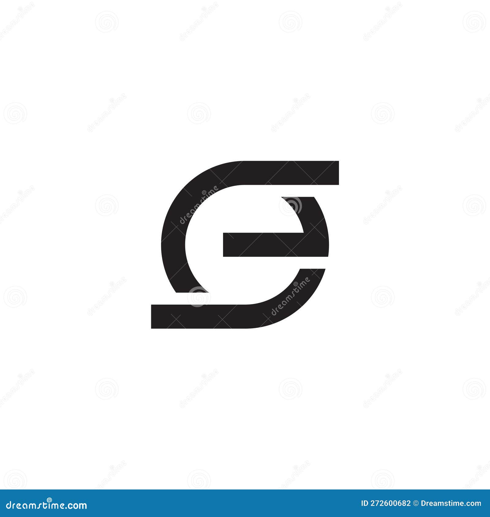 Letter E Rotate Geometric Logo Vector Stock Vector - Illustration of ...