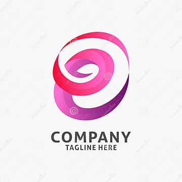 Letter E round logo design stock vector. Illustration of color - 238081857