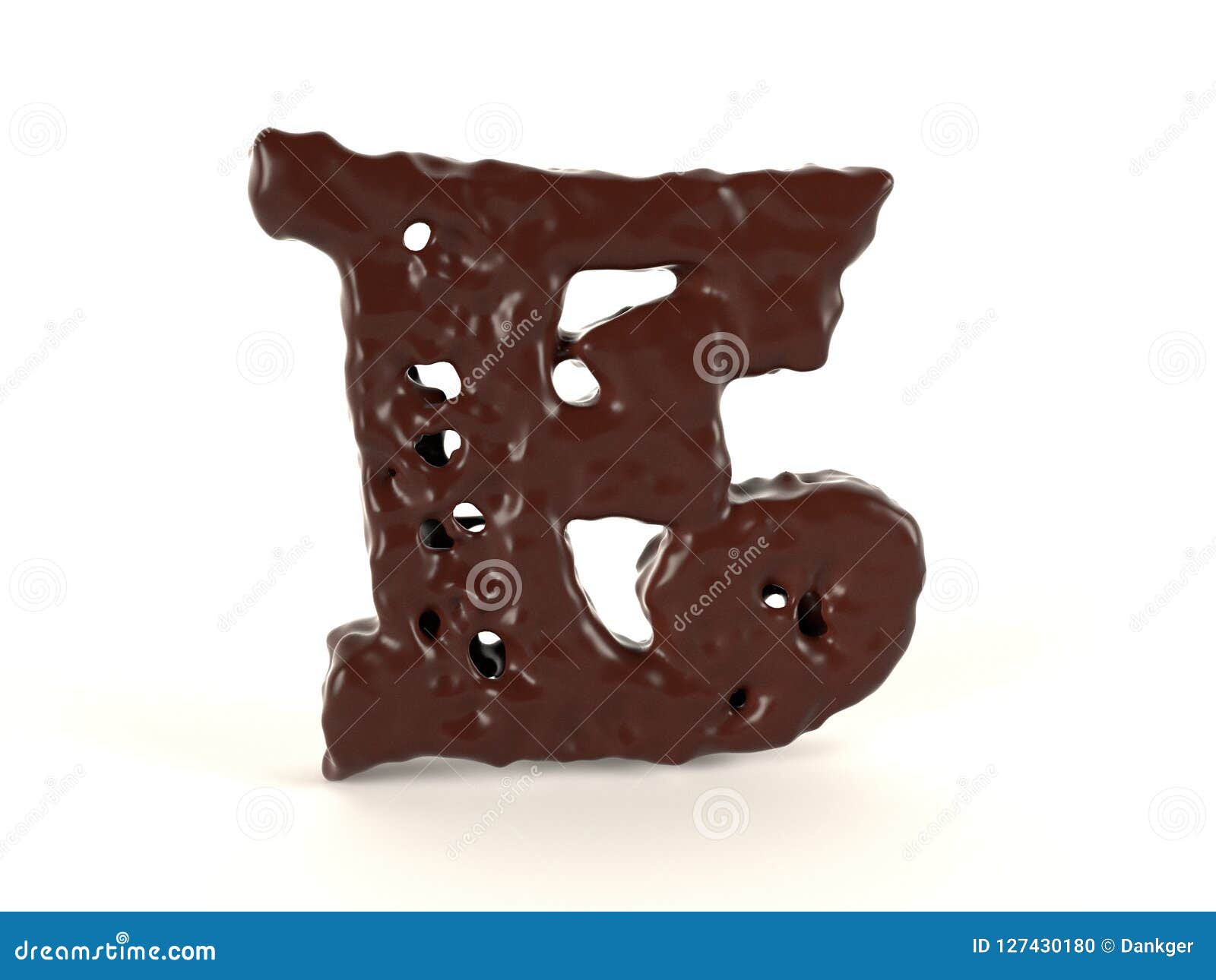 Letter E Shaped Liquid Chocolate Stock Photo - Image of white ...