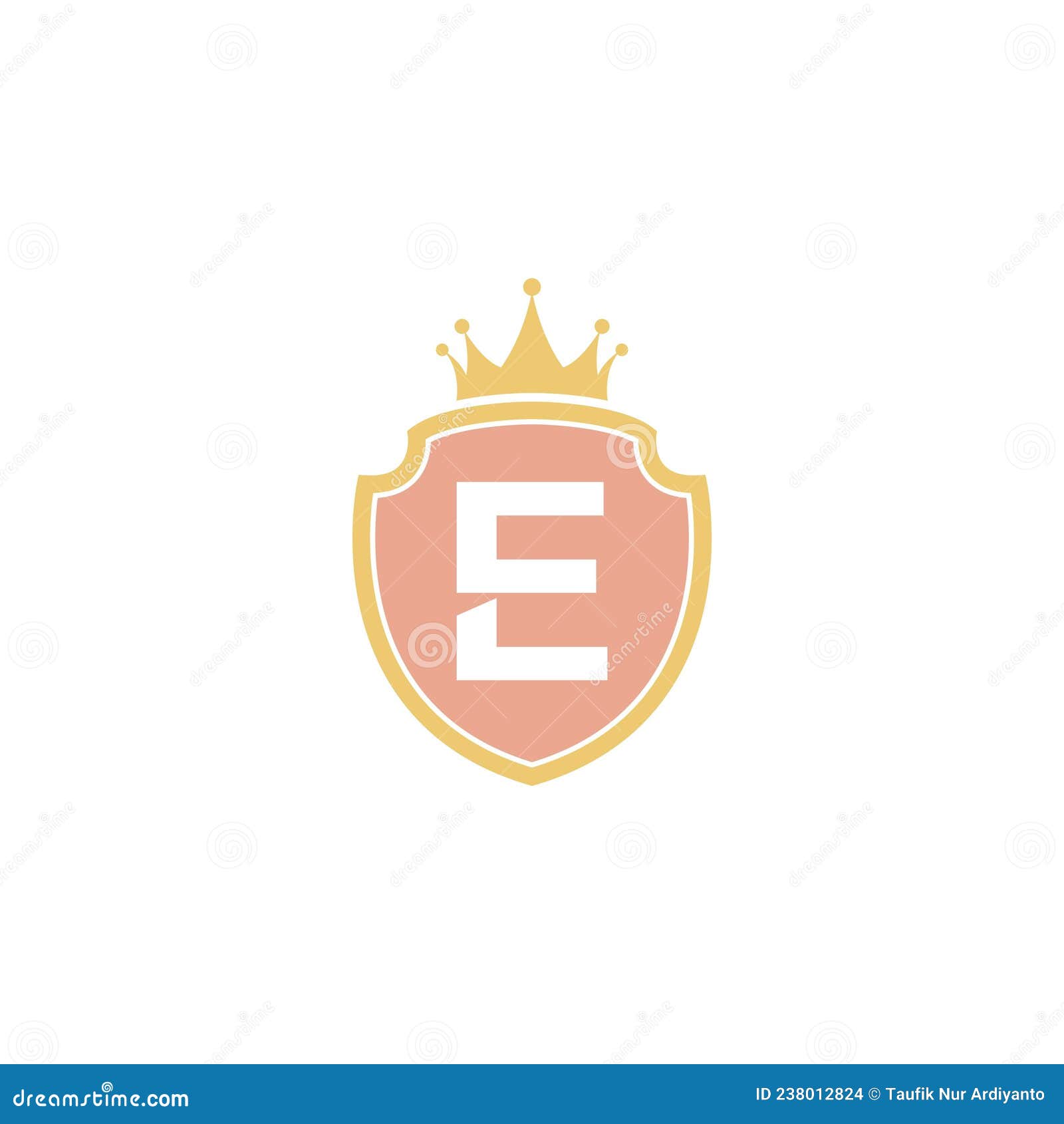 Letter E with Shield Icon Logo Design Illustration Stock Illustration ...