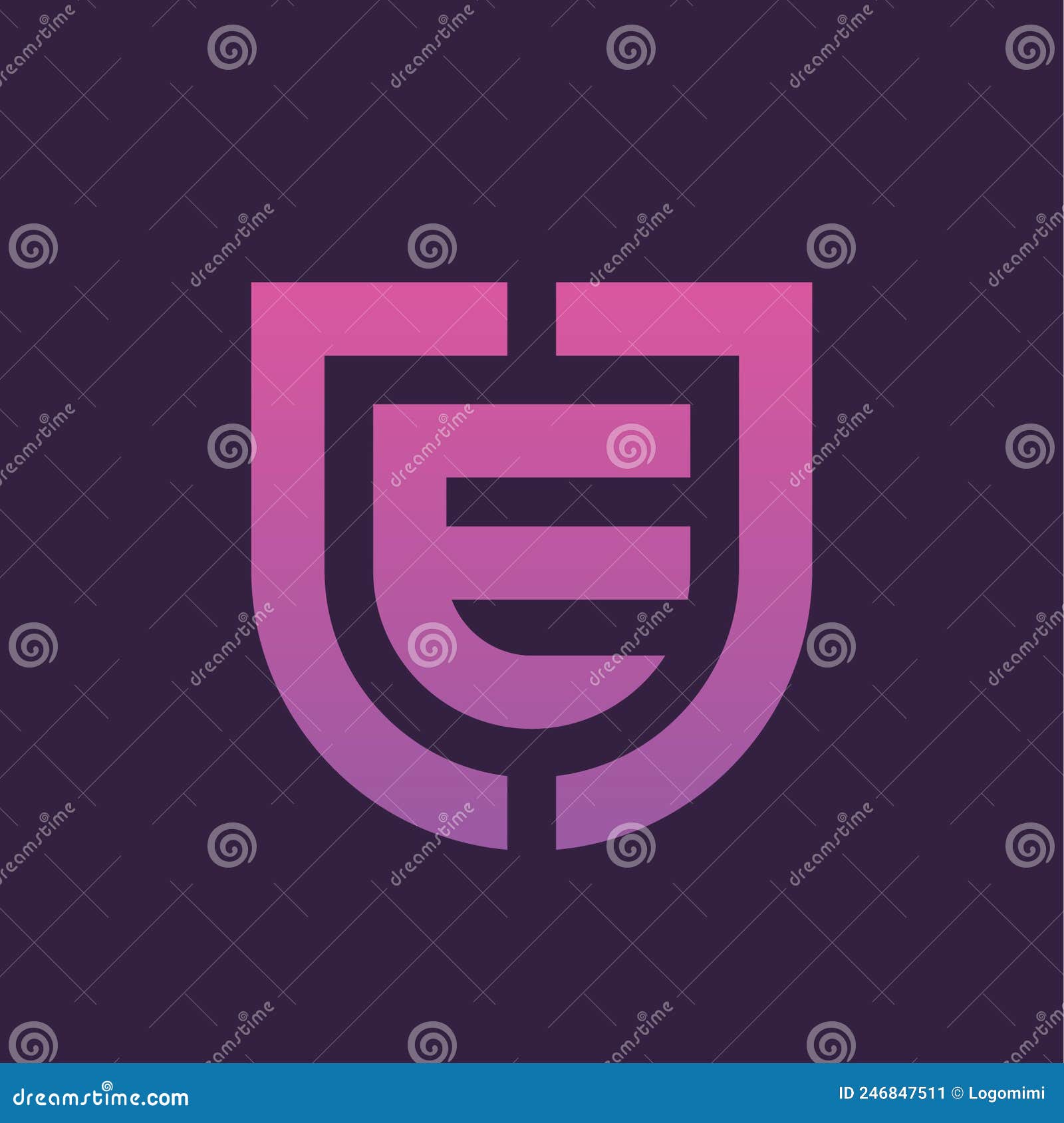 Letter E Shield Logo, Safe Protection Symbol Stock Vector ...