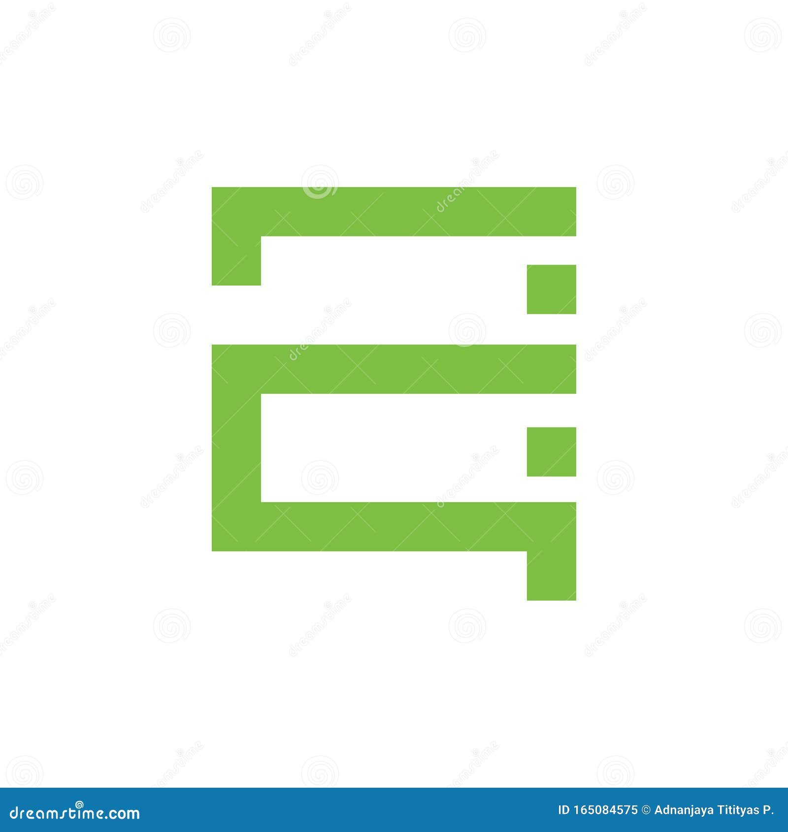 Letter 2e Simple Geometric Square Logo Vector Stock Vector ...